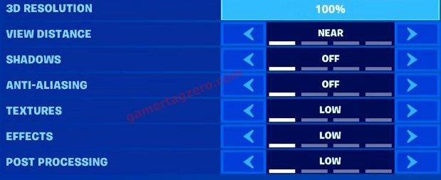Increase Performance (FPS) in Fortnite - Best Settings | Gamer Tag Zero
